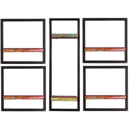 Sit Wandregal &raquo;Riverboat&laquo; Set bunt Massivholz, Metall B/H/T: 105cm x 75cm x 25cm