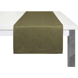 WIRTH Tischl&auml;ufer &raquo;TORBOLE&laquo; gr&uuml;n Baumwolle, Polyester B/L: 40cm x 150cm, eckig