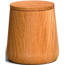 M&ouml;ve Dose &raquo;OAK&laquo; &Oslash;xH: 8x 8,5 cm, Eichenholz braun Massivholz B/H/T: 8,5cm &Oslash; 8cm