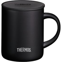Thermos Tasse &raquo;Longlife&laquo; doppelwandig, 0,35 Liter, mit Deckel schwarz Edelstahl 7,9cm, 350ml
