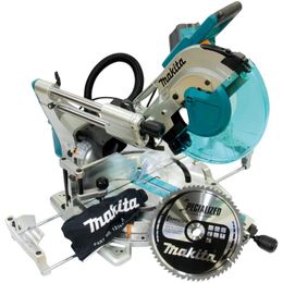 Makita Kapp- und Gehrungss&auml;ge &raquo;LS1219L&laquo; Set, 305 mm blau Winkel / Gehrung / Arbeitstisch links und rechts bis 60&deg;