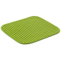 G&ouml;zze Badematte &raquo;Berlin&laquo; H&ouml;he 7 mm rutschhemmend beschichtet fu&szlig;bodenheizungsgeeignet Badteppich, Uni Farben, Cord Optik, waschbar gr&uuml;n Polyester