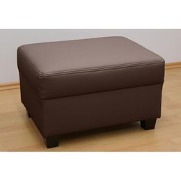 DOMO collection Hocker &raquo;Norma Top&laquo; braun Kunstleder SOFTLUX ;Microfaser-PRIMABELLE (100% Polyester);NaturLEDER in Sitz und R&uuml;cken. Korpus in passendem