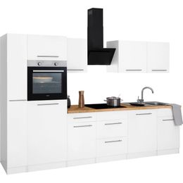 Wiho-K&uuml;chen wiho K&uuml;chen K&uuml;chenzeile &raquo;Unna&laquo; mit E-Ger&auml;ten, Breite 310 cm wei&szlig; B/H/T: 310cm x 60cm, Elektro-Kochfeld