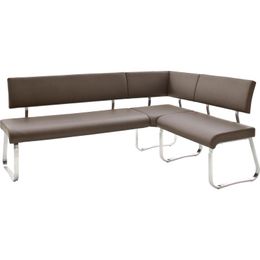 MCA furniture Eckbank &raquo;Arco&laquo; Eckbank frei im Raum stellbar, Breite 200 cm, belastbar bis 500 kg braun 100% Leder
