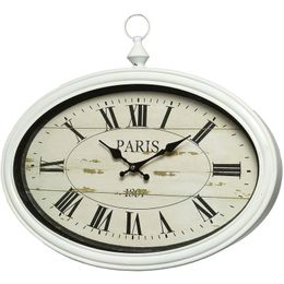 AMBIENTE HAUS Wanduhr &raquo;Paris Wanduhr - wei&szlig; 34x50cm&laquo; wei&szlig;