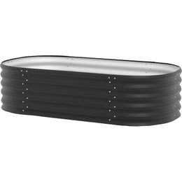 Vitavia Hochbeet &raquo;Terra 401&laquo; BxTxH: 82x162x40 cm, schwarz schwarz Stahl B/H/T: 82,1cm x 40,1cm x 162,1cm
