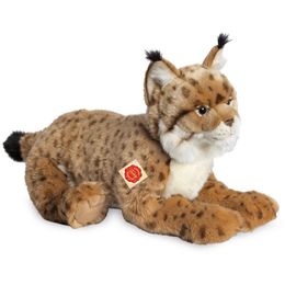 HERMANN TEDDY ORIGINAL Kuscheltier &raquo;Luchs liegend, 45 cm&laquo; zum Teil aus recyceltem Material braun Einheitsgr&ouml;&szlig;e Kuscheltier
