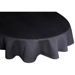 WIRTH Tischdecke &raquo;Lahnstein&laquo; oval schwarz Polyester