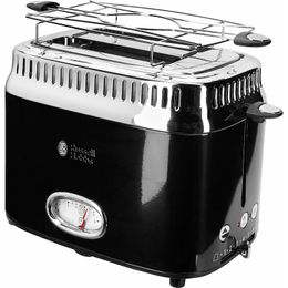 Russell Hobbs Toaster &raquo;21681-56&laquo; 2 kurze Schlitze 1300 W Retro Classic Noir schwarz Einheitsgr&ouml;&szlig;e Toaster