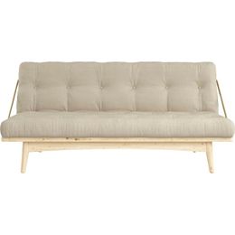 Karup Design Schlafsofa &raquo;Folk&laquo; aus massiven Kiefernholz, inkl. Futonmatratze beige 80% Baumwolle + 20% polyester