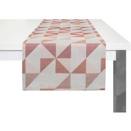 WIRTH Tischl&auml;ufer &raquo;BERLARE&laquo; orange Baumwolle, Polyester B/L: 40cm x 150cm, eckig