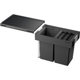 Blanco M&uuml;lltrennsystem &raquo;Flexon II 30/2&laquo; 2 Beh&auml;lter Kunststoff, Stahlblech, 300 mm Untermass schwarz Kunststoff B/H/T: 40cm x 37cm x 26cm, 16 l