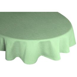 WIRTH Tischdecke &raquo;Lahnstein&laquo; oval gr&uuml;n Polyester