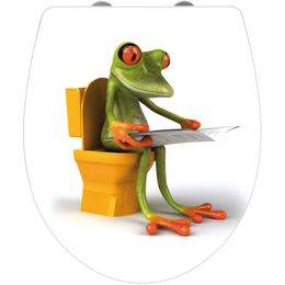 Wenko WC-Sitz &raquo;Frog News&laquo; Mit Absenkautomatik bunt Acryl, Duroplast