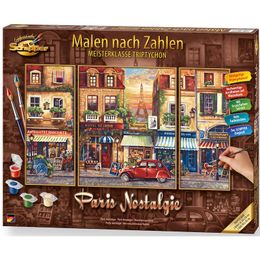Schipper Malen nach Zahlen &raquo;Meisterklasse Triptychon - Paris Nostalgie&laquo; Made in Germany bunt Karton Einheitsgr&ouml;&szlig;e