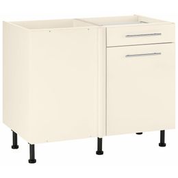 Wiho-K&uuml;chen wiho K&uuml;chen Eckunterschrank &raquo;Ela&laquo; mit Metallgriffen beige B/H/T: 110cm x 71,5cm x 58cm