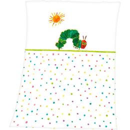 Quelle Babydecke &raquo;Die kleine Raupe Nimmersatt&laquo; mit niedlichem Raupen-Motiv, Kuscheldecke bunt Polyester B/L: 75cm x 100cm