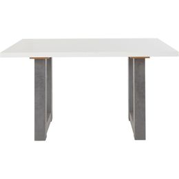 M&auml;usbacher Esstisch &raquo;Mister&laquo; Gestell in U-Form wei&szlig; B/H/T: 140cm x 75cm x 90cm, Gestell: Graphitfarben
