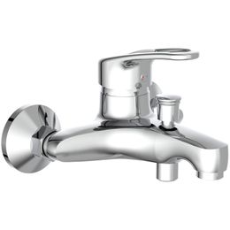 Sch&uuml;tte Wannenarmatur &raquo;Batoni&laquo; Mischbatterie Badewanne, Wasserhahn Bad, Wannenarmatur in Chrom grau B/H/T: 18cm x 12,5cm x 14,8cm, Einhebelmischer 