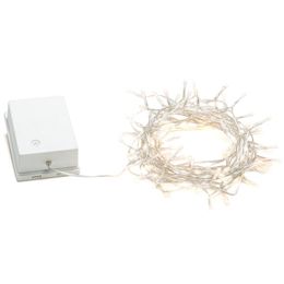 Konstsmide LED-Lichterkette &raquo;Weihnachtsdeko aussen&laquo; f&uuml;r den Au&szlig;enbereich, 80 warmwei&szlig;e Dioden, transparentes Kabel wei&szlig; Dioden 80 Stk., Gesamtl&auml;nge 