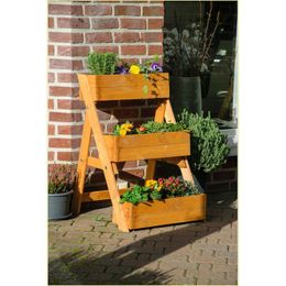 Dobar Pflanzentreppe BxTxH: 60x70x90 cm braun Holzwerkstoff B/H/T: 60cm x 90cm x 70cm