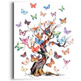 Reinders Deco-Panel &raquo;Schmetterling Baum&laquo; bunt Holzwerkstoff B/H/T: 40cm x 50cm x 2cm