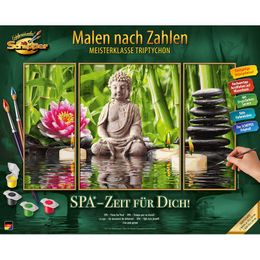 Schipper Malen nach Zahlen &raquo;Meisterklasse Triptychon - SPA - Zeit f&uuml;r Dich!&laquo; Made in Germany bunt Einheitsgr&ouml;&szlig;e