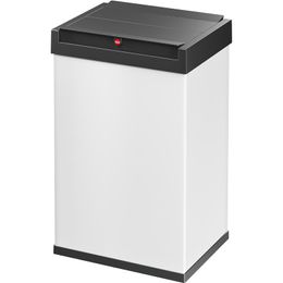 Hailo M&uuml;lleimer &raquo;Big-Box Swing L&laquo; 1 Beh&auml;lter 35 Liter, Stahlblech, Abfallbox mit selbstschlie&szlig;endem Schwingdeckel schwarz-wei&szlig; Metall B/H/T: 35cm x 54,5cm x