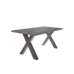 M&auml;usbacher Esstisch &raquo;Mister&laquo; mit Auszug (160-210 cm), Gestell in X-Form grau B/H/T: 160cm x 77cm x 90cm, Mittelauszugmit Einlegeplatte, Gestell: Graphitfarben