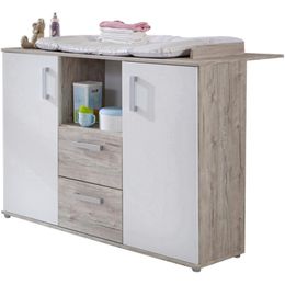 Arthur Berndt Wickelkommode &raquo;Bente&laquo; bis 15 kg Made in Germany 115 cm wei&szlig; Holzwerkstoff B/H/T: 115cm x 99cm x 75cm