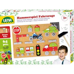 LENA Spiel &raquo;Hammerspiel Fahrzeuge&laquo; bunt Einheitsgr&ouml;&szlig;e Spiel