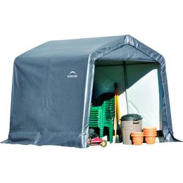 ShelterLogic Folienger&auml;tehaus grau Kunststoff, Stahl Einheitsgr&ouml;&szlig;e