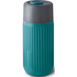 black+blum Coffee-to-go-Becher &raquo;To-Go B&laquo; purer Kaffeegenuss, 340 ml blau Glas, Kunststoff &Oslash; 7cm x 17cm, 340ml