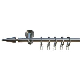 Indeko Gardinenstange &raquo;Paarl&laquo; 1 l&auml;ufig-l&auml;ufig Wunschma&szlig;l&auml;nge silber Eisen B/L: 430cm, 1 Stk., 1 l&auml;ufig