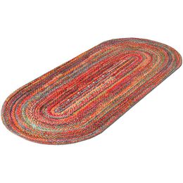 wash+dry by Kleen-Tex Fu&szlig;matte &raquo;Wovells&laquo; oval 9 mm H&ouml;he Schmutzfangmatte, rutschhemmend, In- und Outdoor geeignet, waschbar bunt Polyamid B : 70cm &Oslash; 