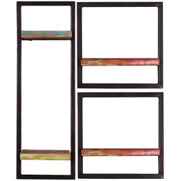 Sit Wandregal &raquo;Riverboat&laquo; Set bunt Massivholz, Metall B/H/T: 65cm x 75cm x 25cm