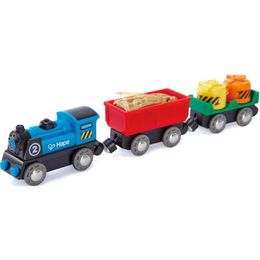 HAPE Spielzeug-Eisenbahn &raquo;G&uuml;terzug mit Batterieantrieb&laquo; bunt Einheitsgr&ouml;&szlig;e Spielzeug-Eisenbahn