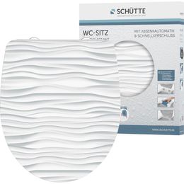 Sch&uuml;tte WC-Sitz &raquo;White Wave&laquo; Duroplast, mit Absenkautomatik und Schnellverschluss, High Gloss wei&szlig; Duroplast Einheitsgr&ouml;&szlig;e