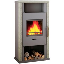 Wamsler Kaminofen &raquo;Yuna&laquo; grau Zugelassene Brennstoffe: Holz, Holzbriketts und Braunkohlenbriketts