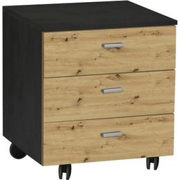 M&auml;usbacher Rollcontainer &raquo;Mio&laquo; braun Holzwerkstoff, Metall