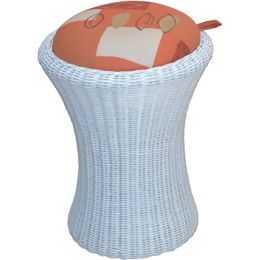 Home Affaire Truhe W&auml;schesitzhocker mit Stauraum wei&szlig; &Oslash; 42cm