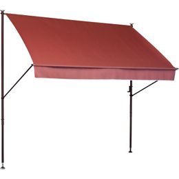 Angerer Klemmmarkise &raquo;Style&laquo; BxH: 350 x 225-275 cm, Ausfall 150 cm orange Polyacryl 350cm, 150cm