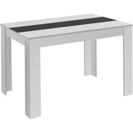 ByLiving Esstisch &raquo;Nori&laquo; Breite 120, 140 oder 160 cm, Mittelplatte wendbar wei&szlig; B/H/T: 140cm x 75cm x 80cm