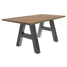 M&auml;usbacher Esstisch &raquo;Mister&laquo; Gestell in A-Form braun B/H/T: 140cm x 75cm x 90cm, Gestell: Graphitfarben
