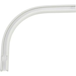Gardinia Gardinenschiene &raquo;Rundbogen&laquo; 1 l&auml;ufig-l&auml;ufig Fixma&szlig; f&uuml;r Aluminiumschiene 13 mm wei&szlig; B/L: 12cm, 1 Stk., 90, 1 l&auml;ufig, links
