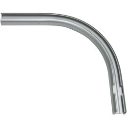 Gardinia Gardinenschiene &raquo;Rundbogen&laquo; 1 l&auml;ufig-l&auml;ufig Fixma&szlig; f&uuml;r Aluminiumschiene 13 mm silber B/L: 12cm, 1 Stk., 90, 1 l&auml;ufig, rechts