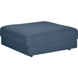 Trendmanufaktur Polsterhocker &raquo;Bourbon&laquo; In verschiedenen Gr&ouml;&szlig;en erh&auml;ltlich blau 100% Polyester B/H/T: 114cm x 43cm x 114cm, Struktur weich, XL 114cm x
