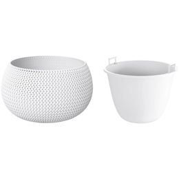 Prosperplast Pflanzk&uuml;bel &raquo;Splofy Bowl&laquo; &Oslash;xH: 37x21 cm wei&szlig; Kunststoff &Oslash; 37cm