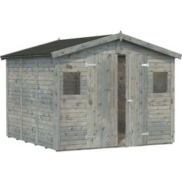 Palmako Ger&auml;tehaus &raquo;Dan&laquo; grau grau Massivholz Einheitsgr&ouml;&szlig;e